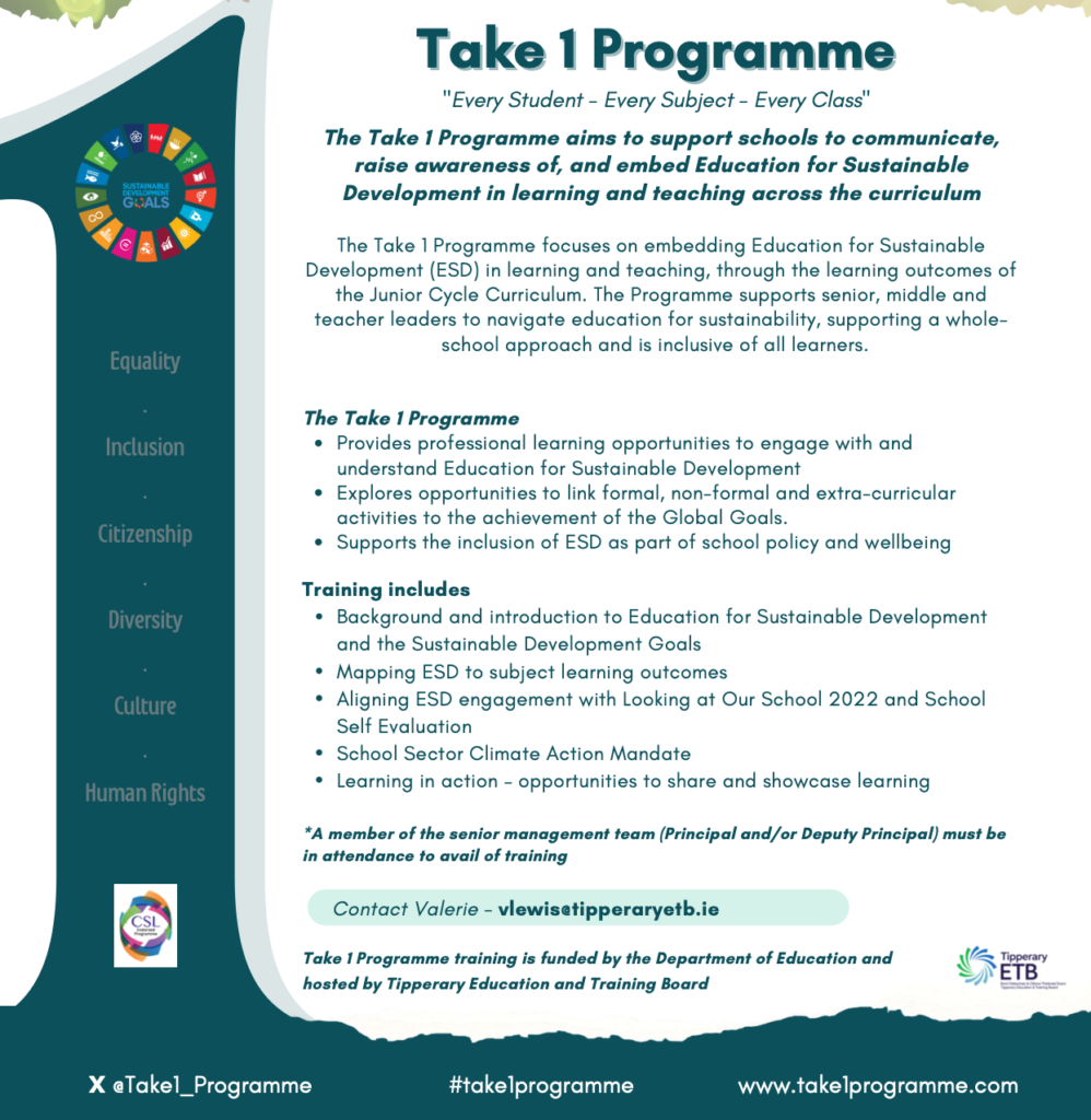 Education for Sustainable Development: Take 1 Programme - Educate Together